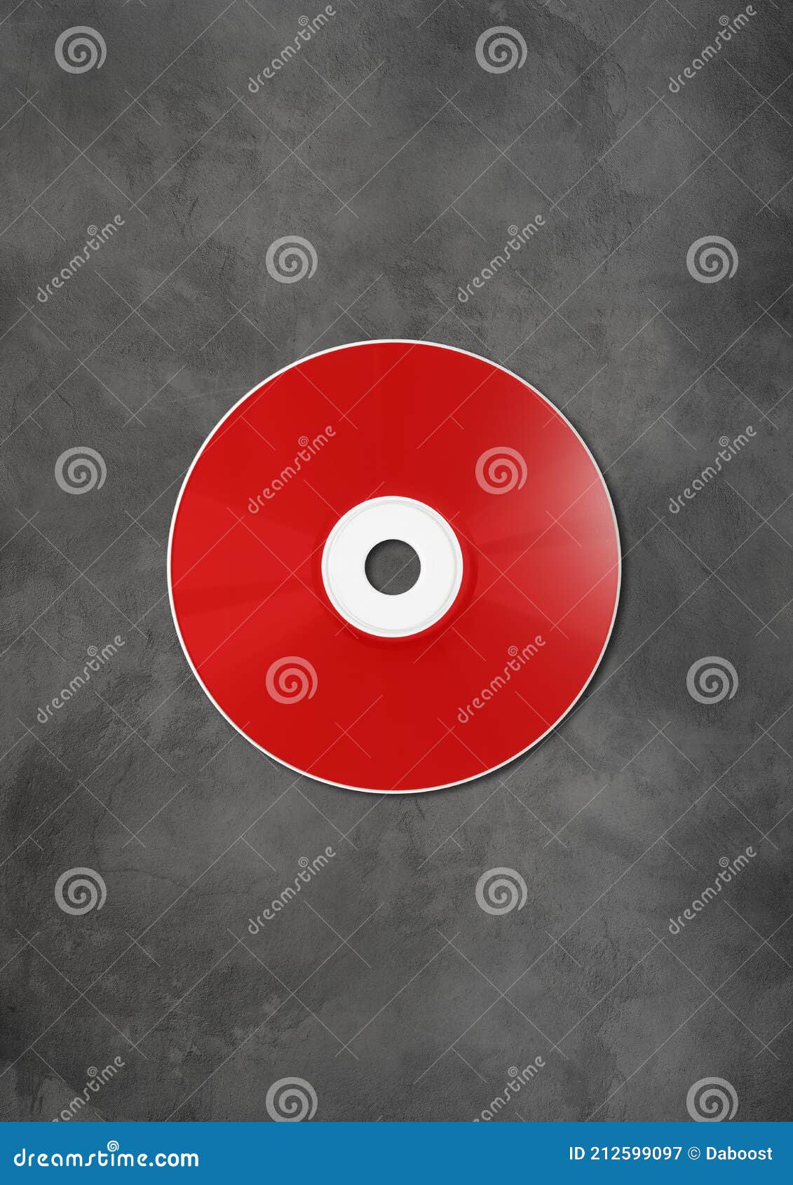 Red CD - DVD Mockup Template Isolated on Concrete Background Stock ...