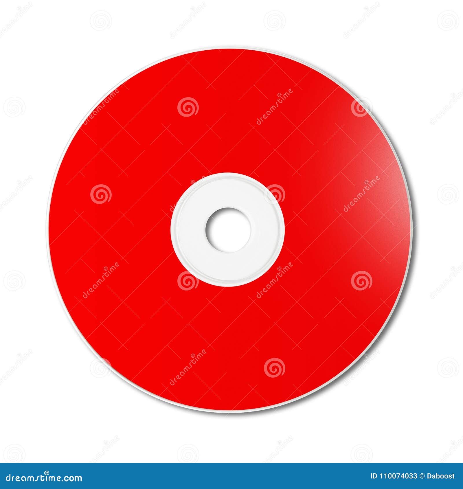 Red CD - DVD Mockup Template Isolated on White Stock Image - Image of ...