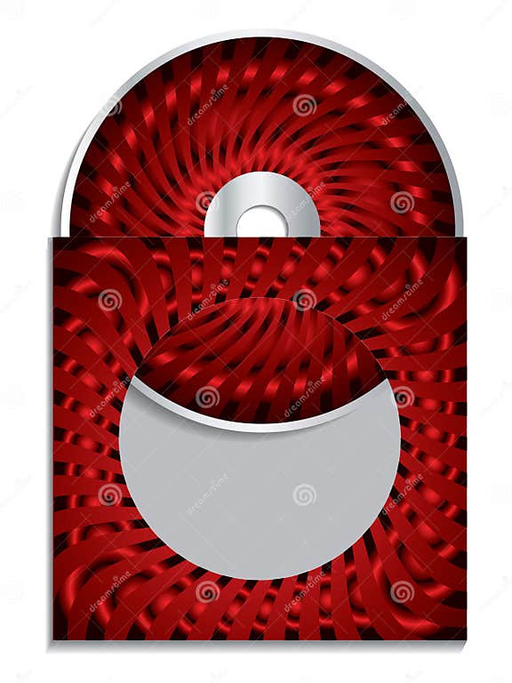 Red cd sleeve stock vector. Illustration of cover, archives - 13456840