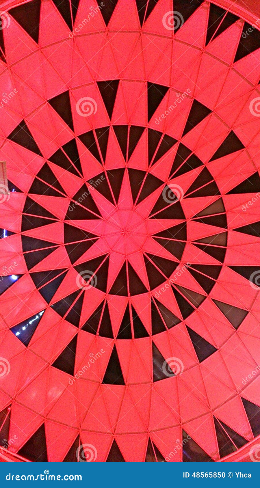 Red ceiling pattern stock photo. Image of triangles, dome - 48565850
