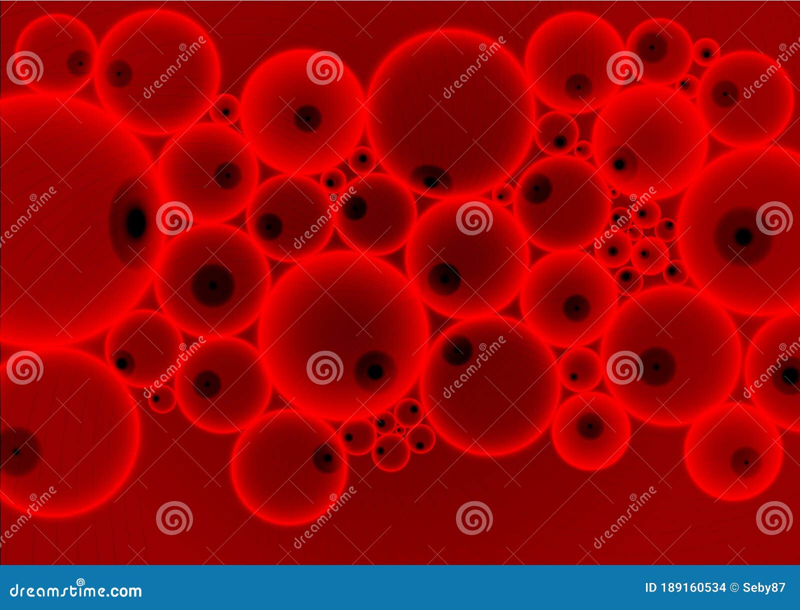 Red cells stock vector. Illustration of hemoglobin, vector - 189160534