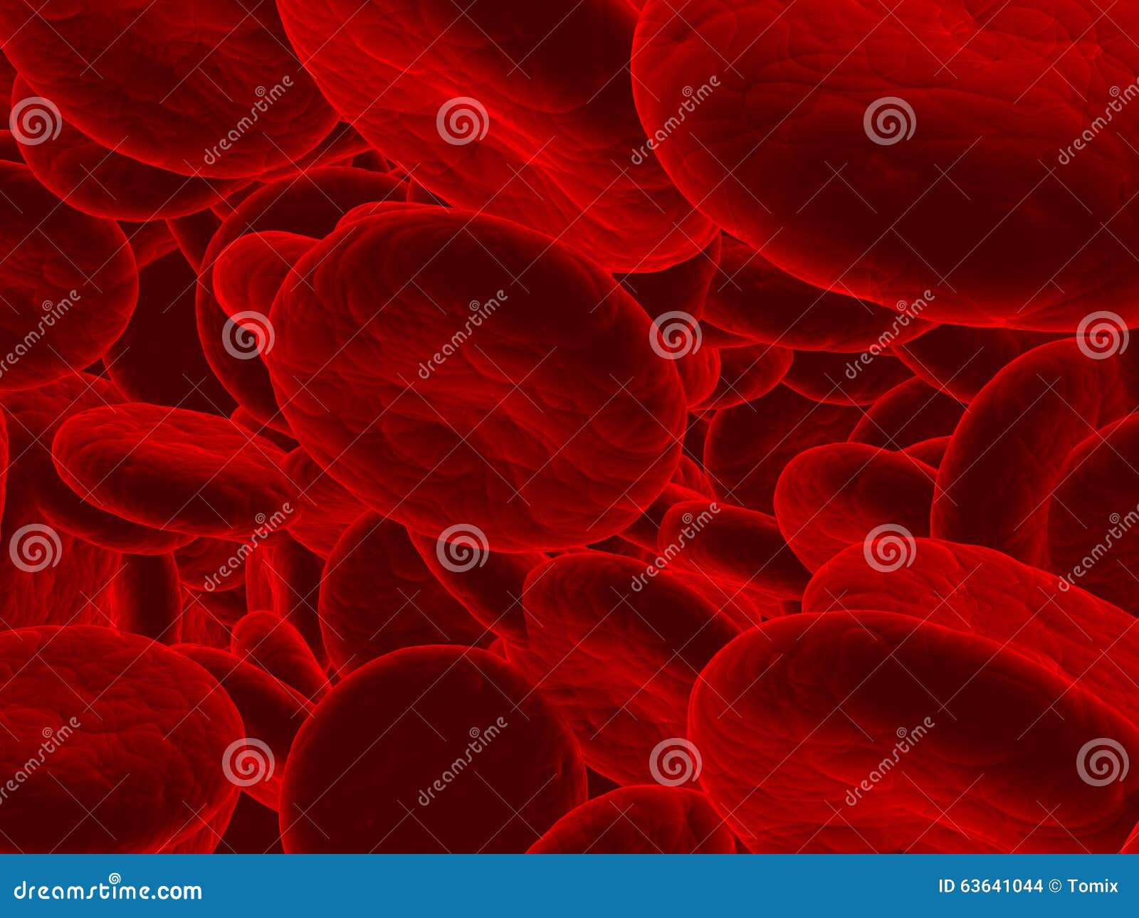 Red cells- 3D illustration stock illustration. Illustration of fire ...