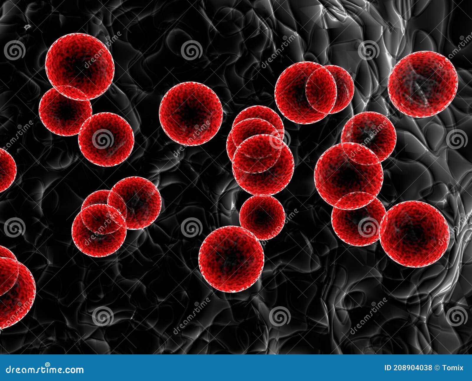 Red Cells Detected in Organism Stock Illustration - Illustration of ...