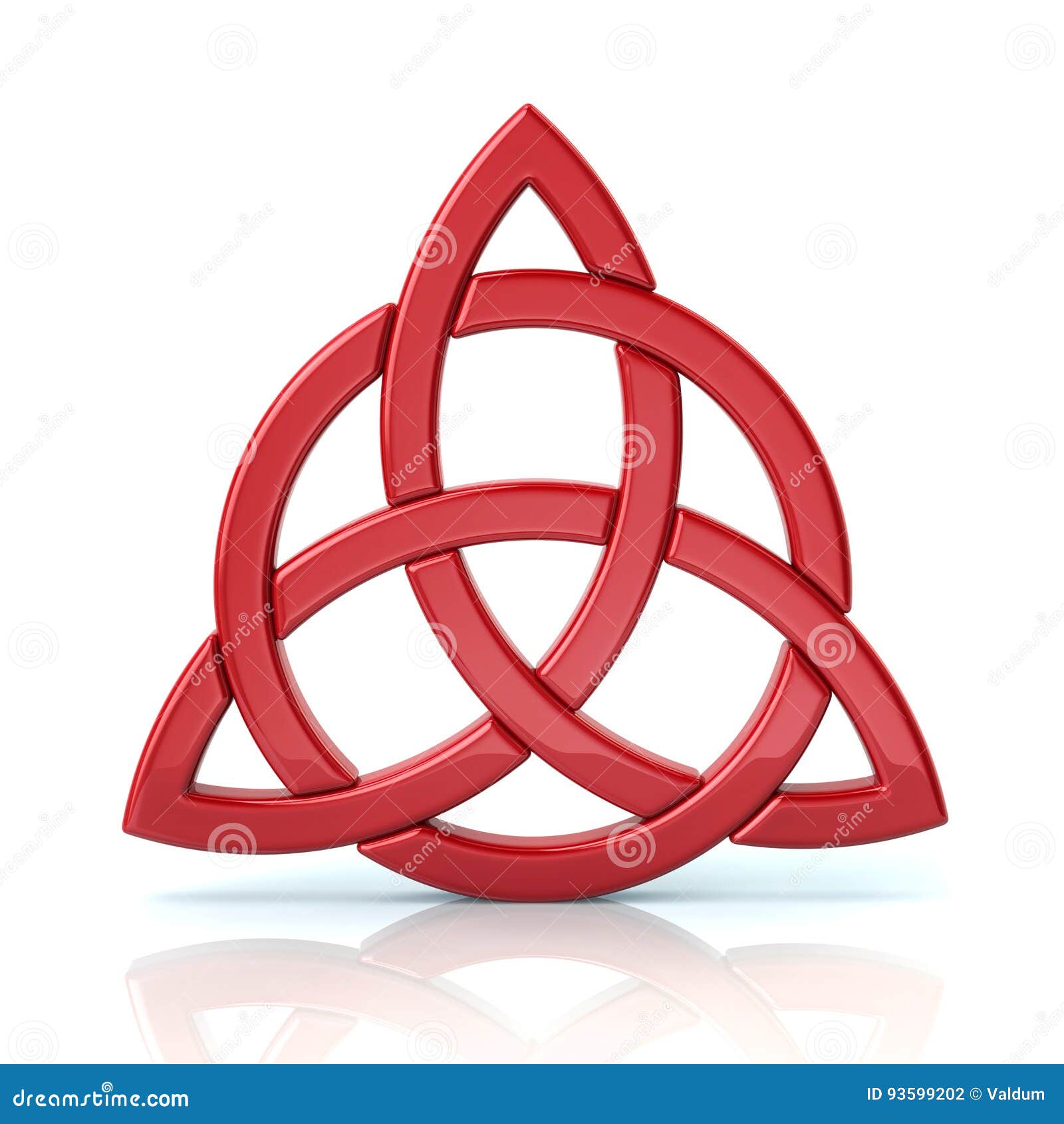 Celtic Trinity Knot Or Triquetra Against Green Background Stock ...