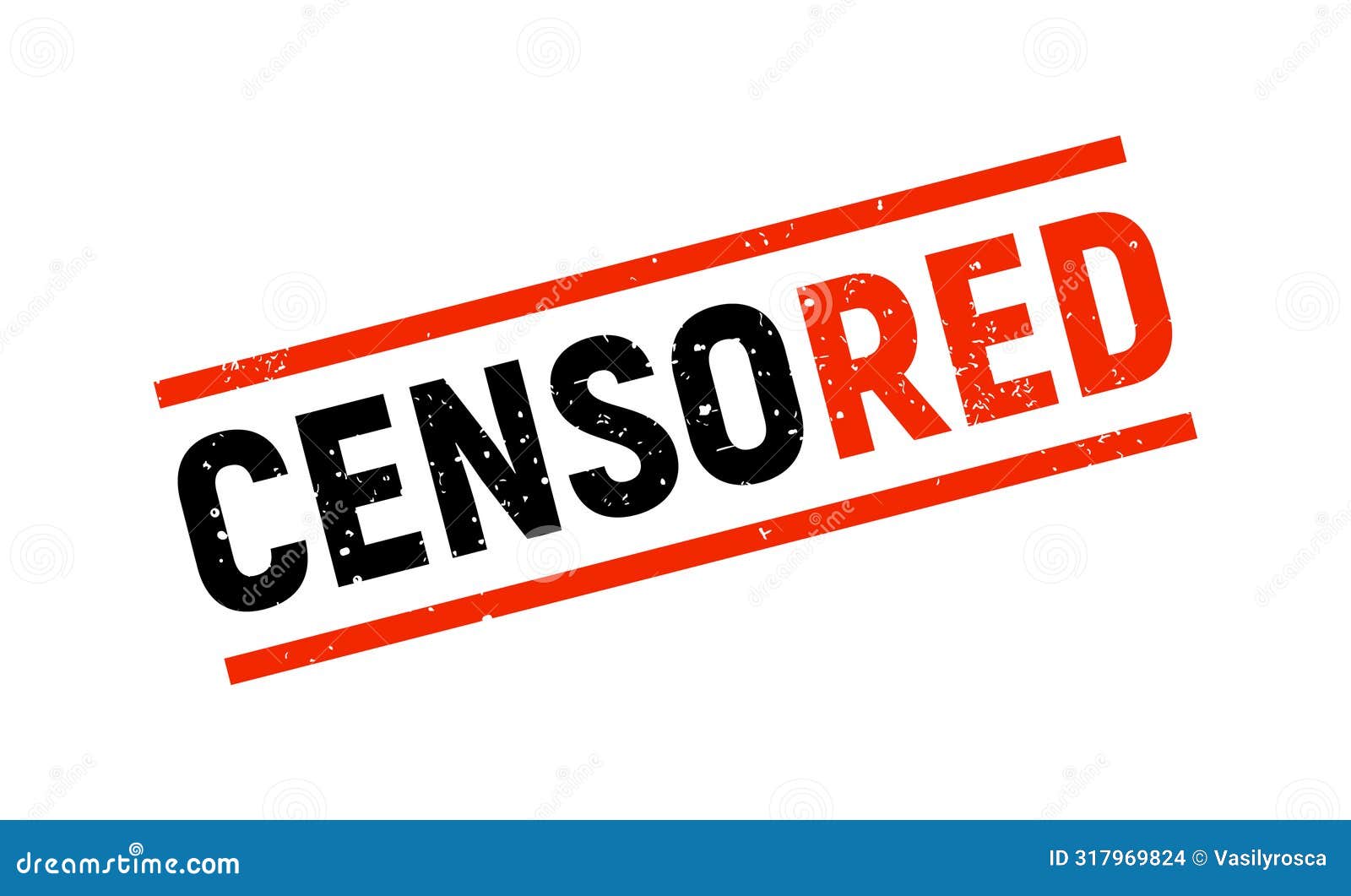 Red Censor Rubber Stamp Grunge Icon. Content Censor Vector Red Stamp ...