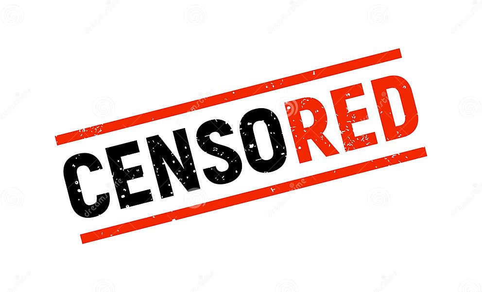 Red Censor Rubber Stamp Grunge Icon. Content Censor Vector Red Stamp ...