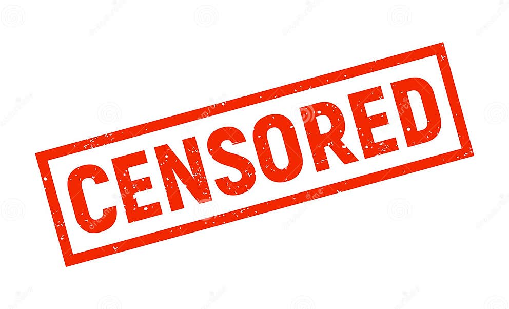 Red Censor Rubber Stamp Grunge Icon. Content Censor Vector Red Stamp ...