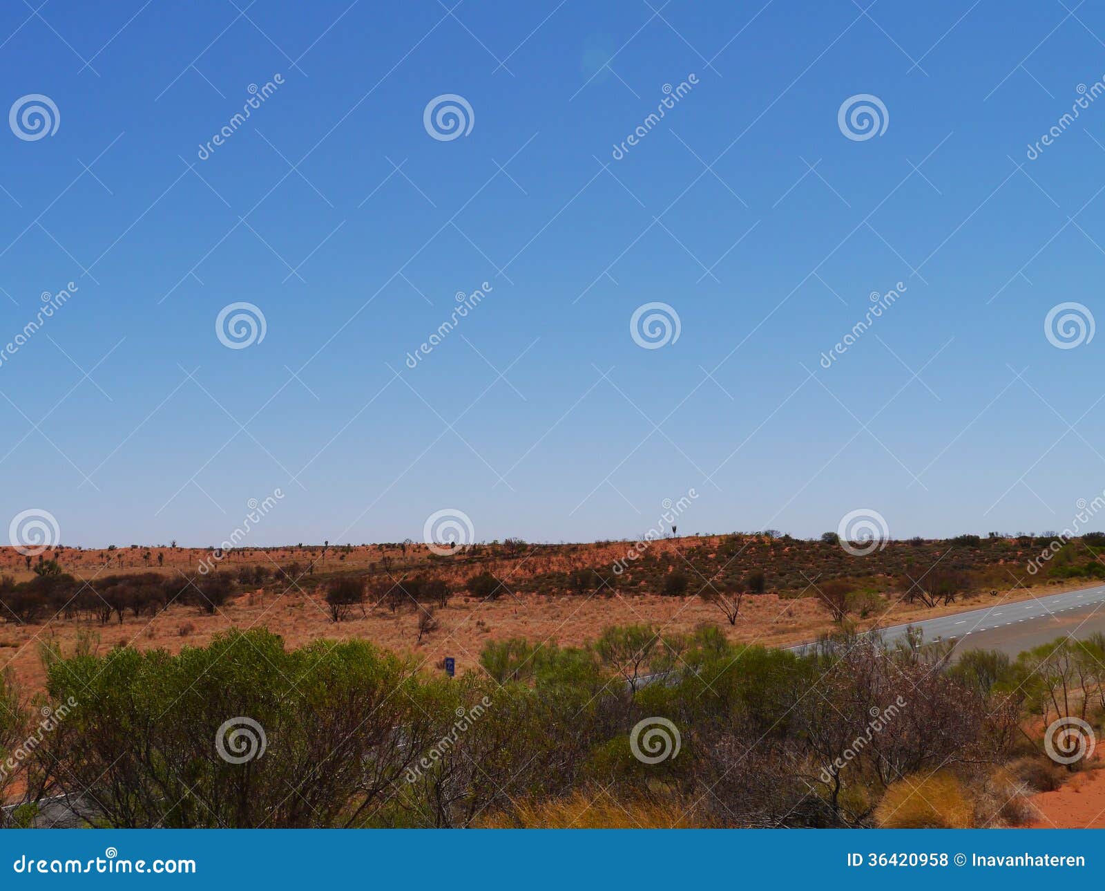 The Red Centre or Lasseter Highway Stock Photo - Image of panoramic ...