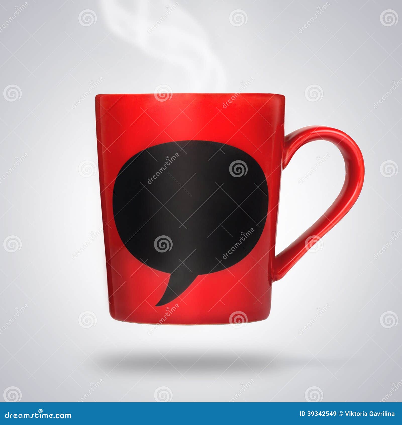 Red Ceramic Cup with Empty Chalk Board. Stock Image - Image of draw ...