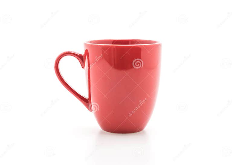 Red ceramic mug stock image. Image of closeup, glass - 96442545