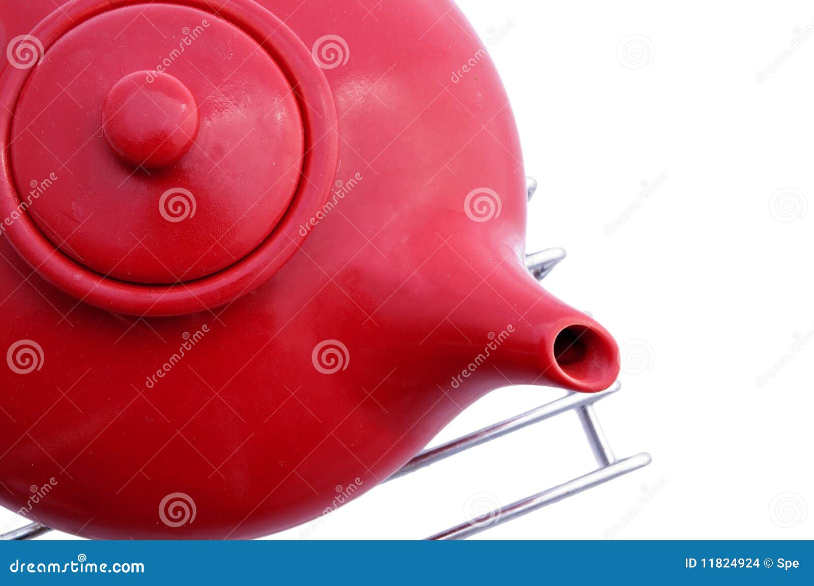 Red ceramic teapot stock photo. Image of appliances, delicate - 11824924