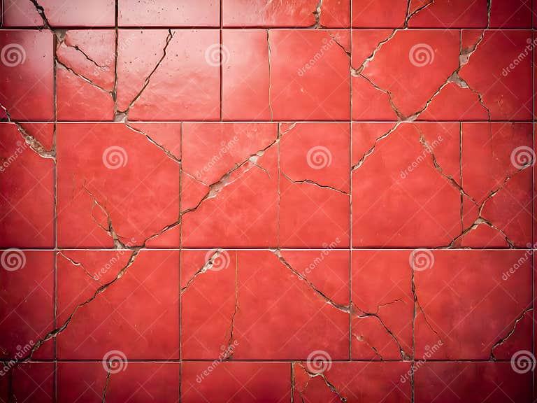 Red Ceramic Tile Wall Texture. Abstract Background and Texture for ...
