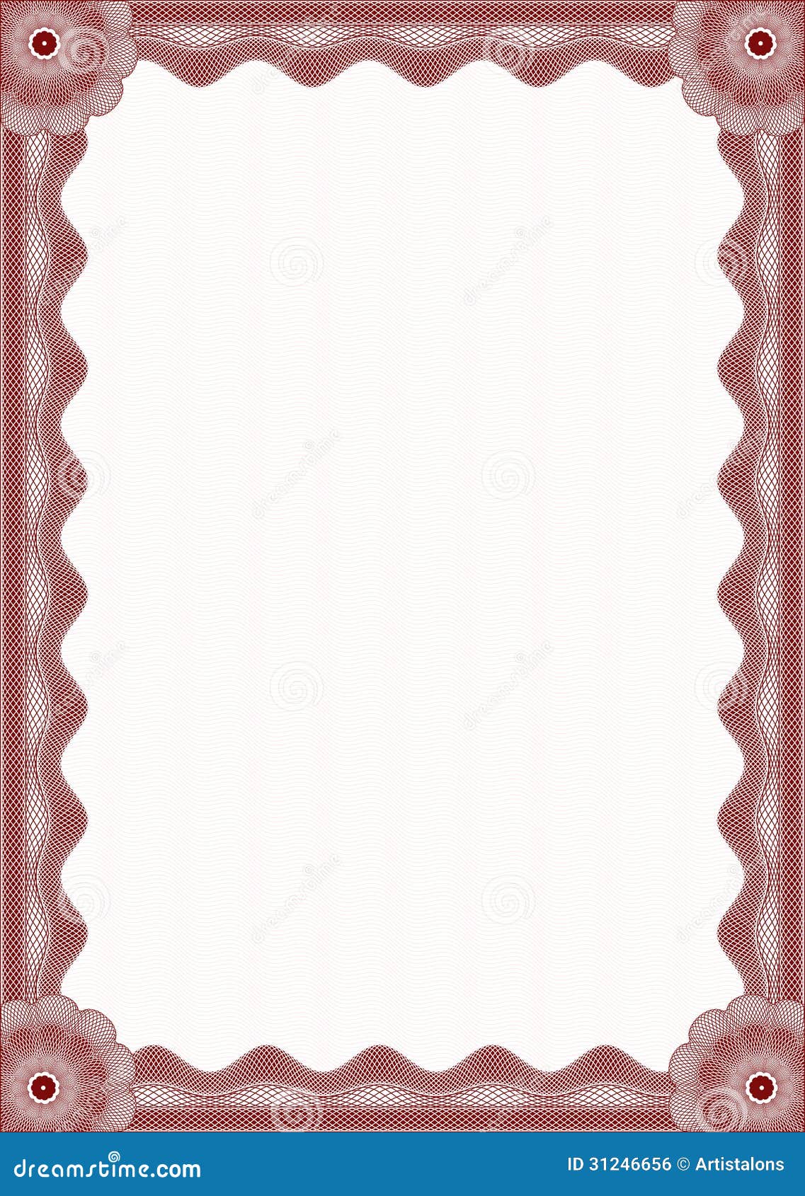 Red Certificate Border Template