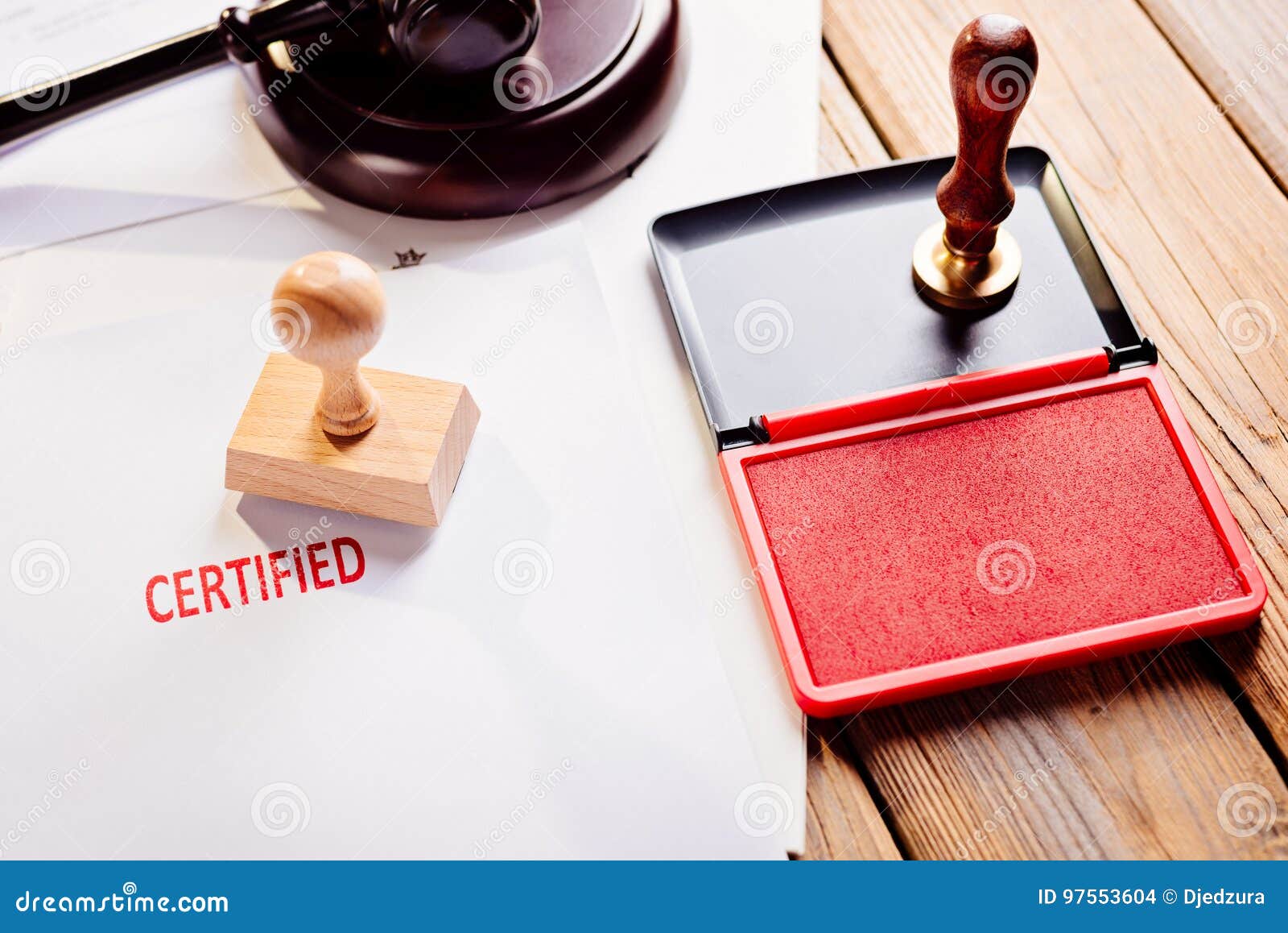 Red certified rubber stamp stock photo. Image of certified - 97553604