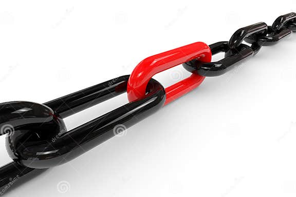 Red chain link stock illustration. Illustration of safety - 23476495