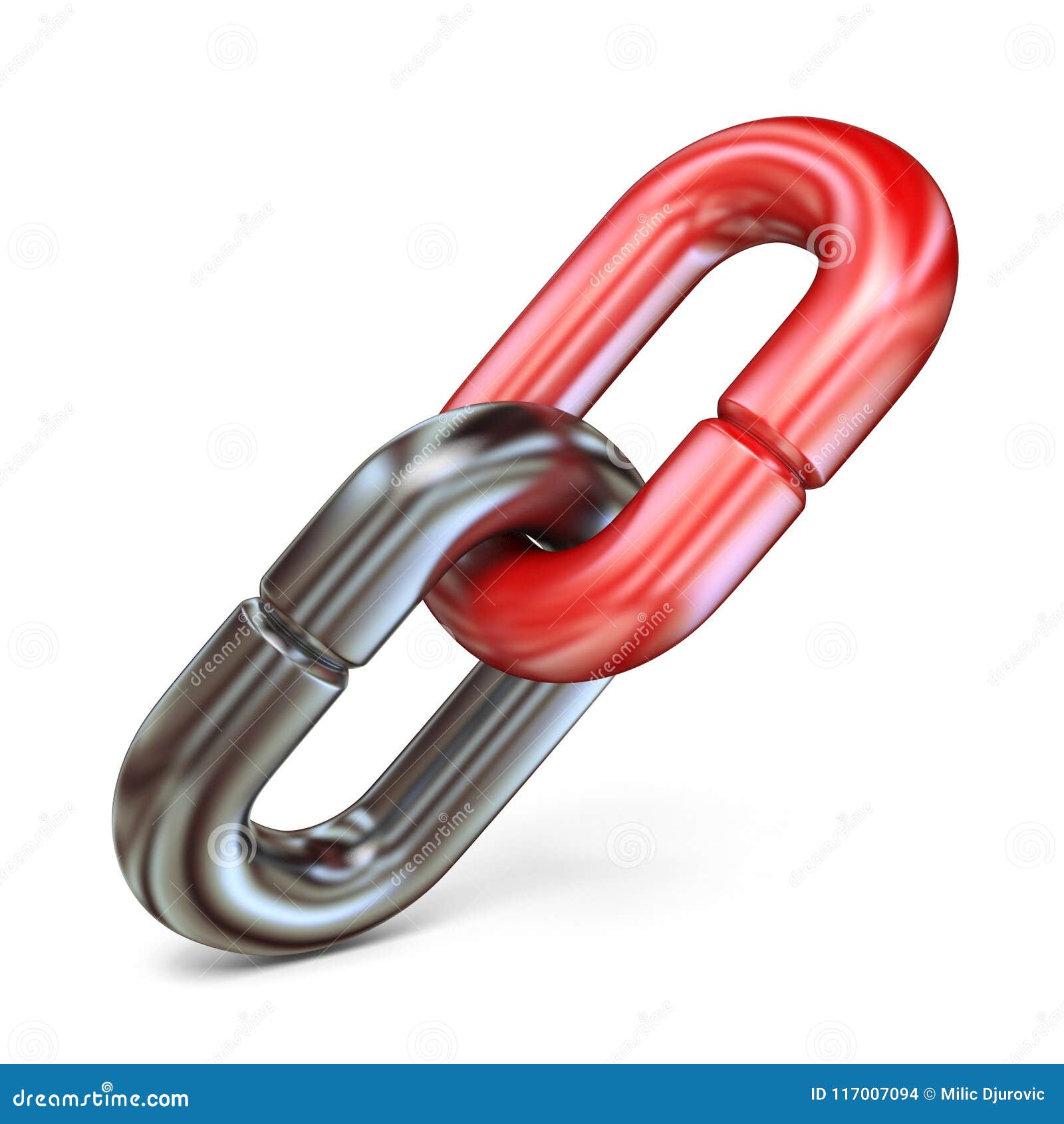 Red Chain Link Icon 3D Rendering Illustration Stock Illustration ...