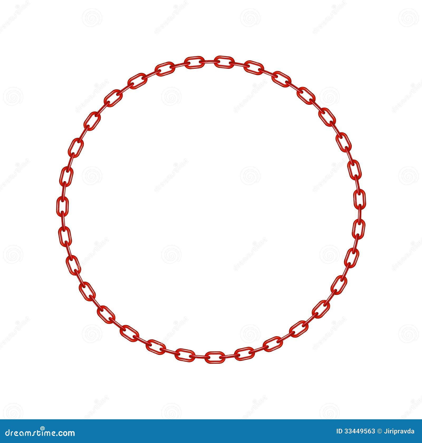 Red Chain in Shape of Circle Stock Vector - Illustration of symbol ...