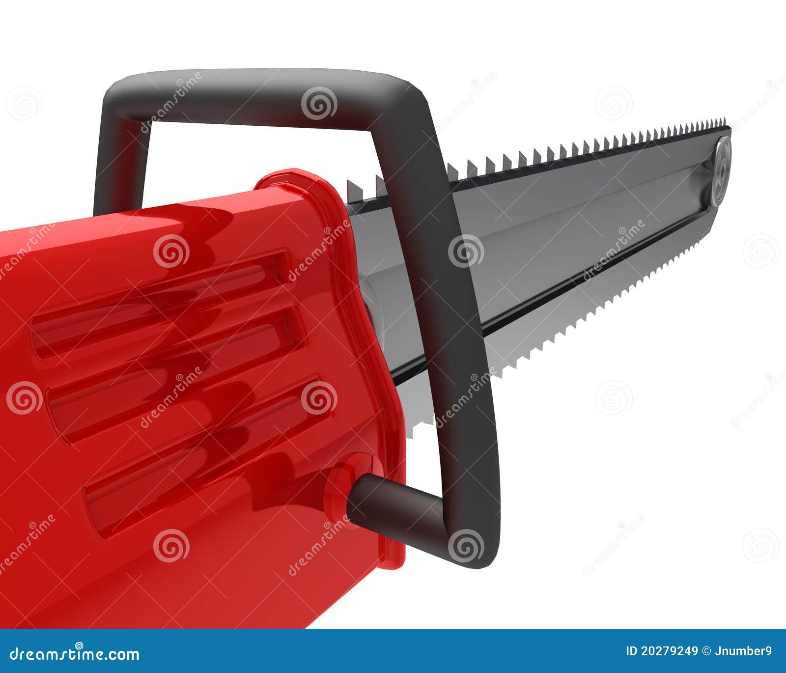 Red chainsaw stock illustration. Illustration of metal - 20279249
