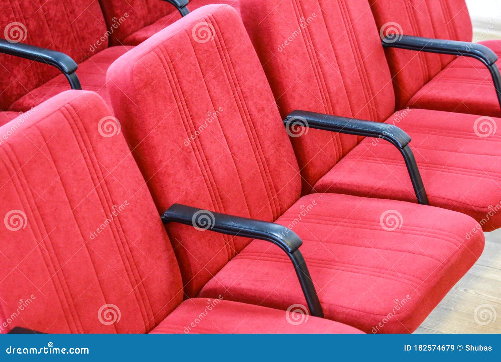 Red Chair Close-up. Rows Seats in Empty Movie Theater Stock Image ... Red Chair Close-up. Rows Seats in Empty Movie Theater Stock Image ...