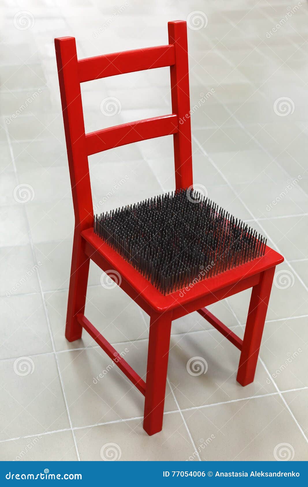 Red Chair With Spikes On The Seat Stock Image | CartoonDealer.com #84729985