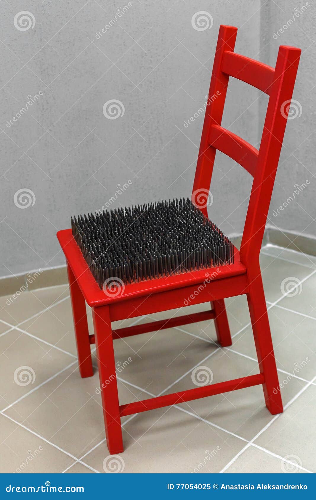 Red Chair With Spikes On The Seat Stock Image | CartoonDealer.com #84729985