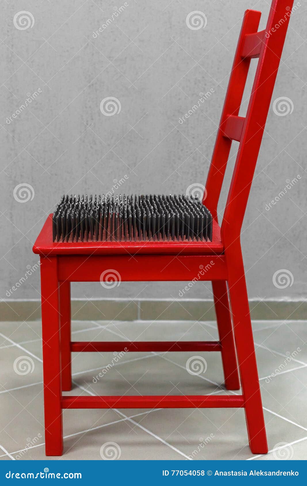 Red Chair With Spikes On The Seat Stock Image | CartoonDealer.com #84729985