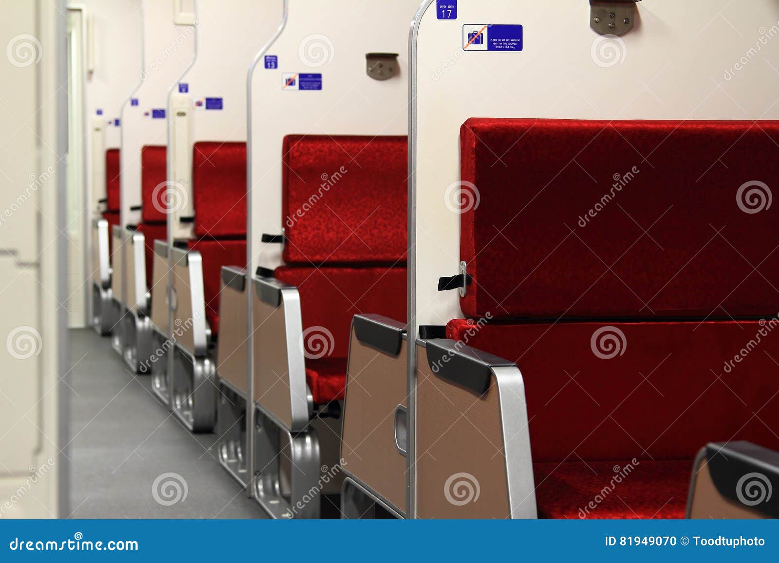 Red Chairs on High Speed Train Stock Photo - Image of class, seat: 81949070