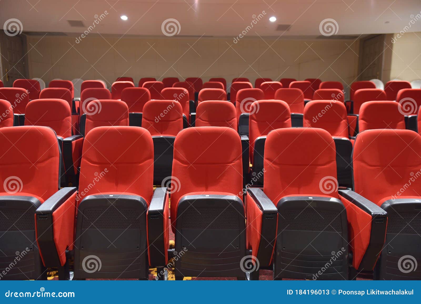 Red Chairs in the Meeting Room Stock Image - Image of interior, modern ...