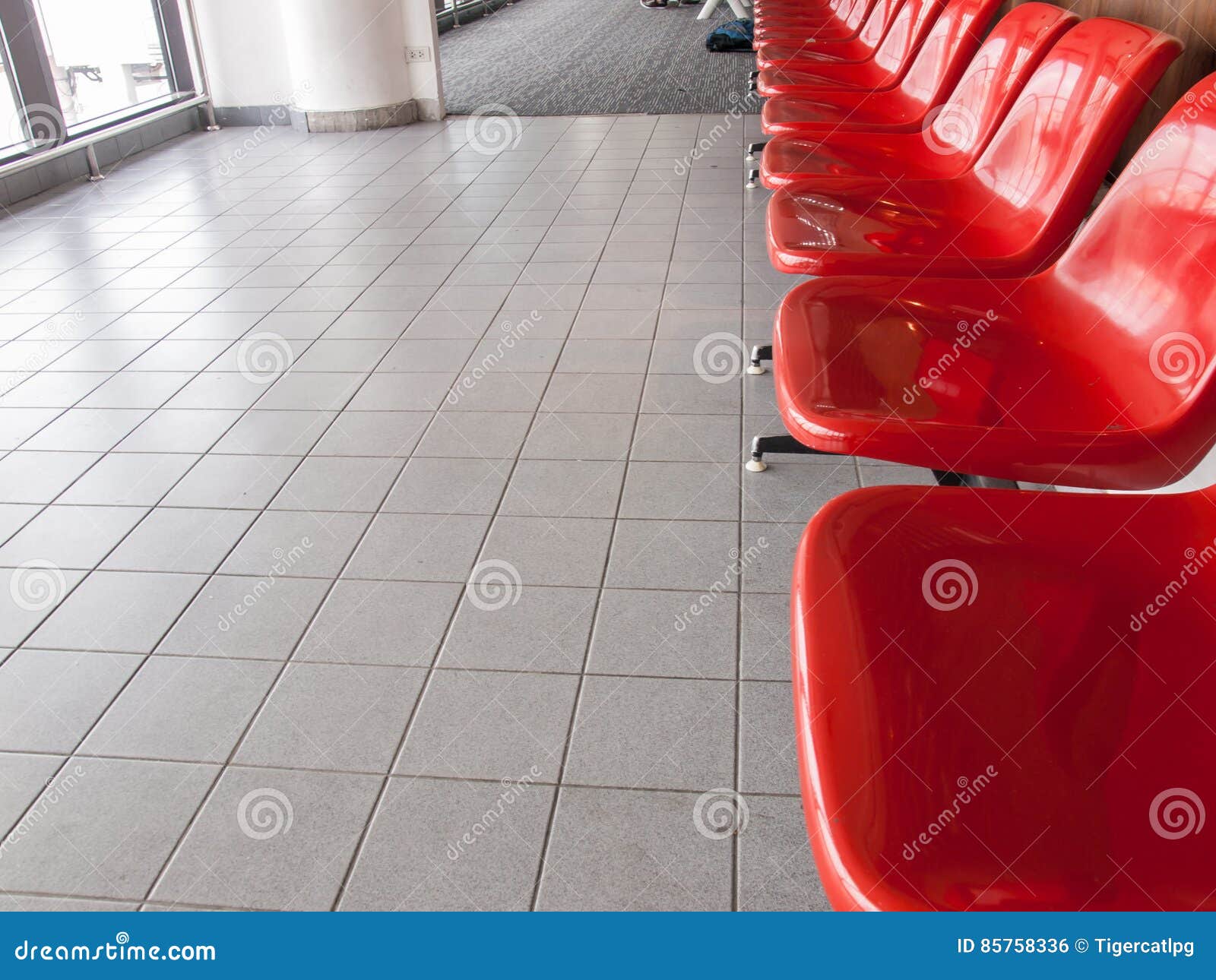 Red chairs stock photo. Image of copy, vivid, hall, business - 85758336