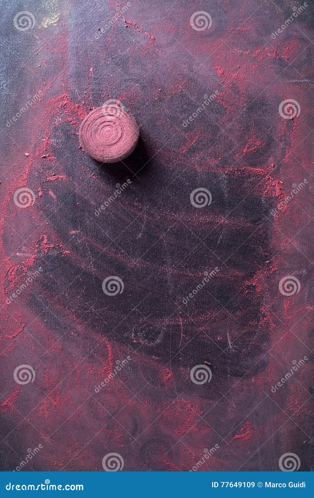 Red chalk dust stock image. Image of selvedge, dirty - 77649109