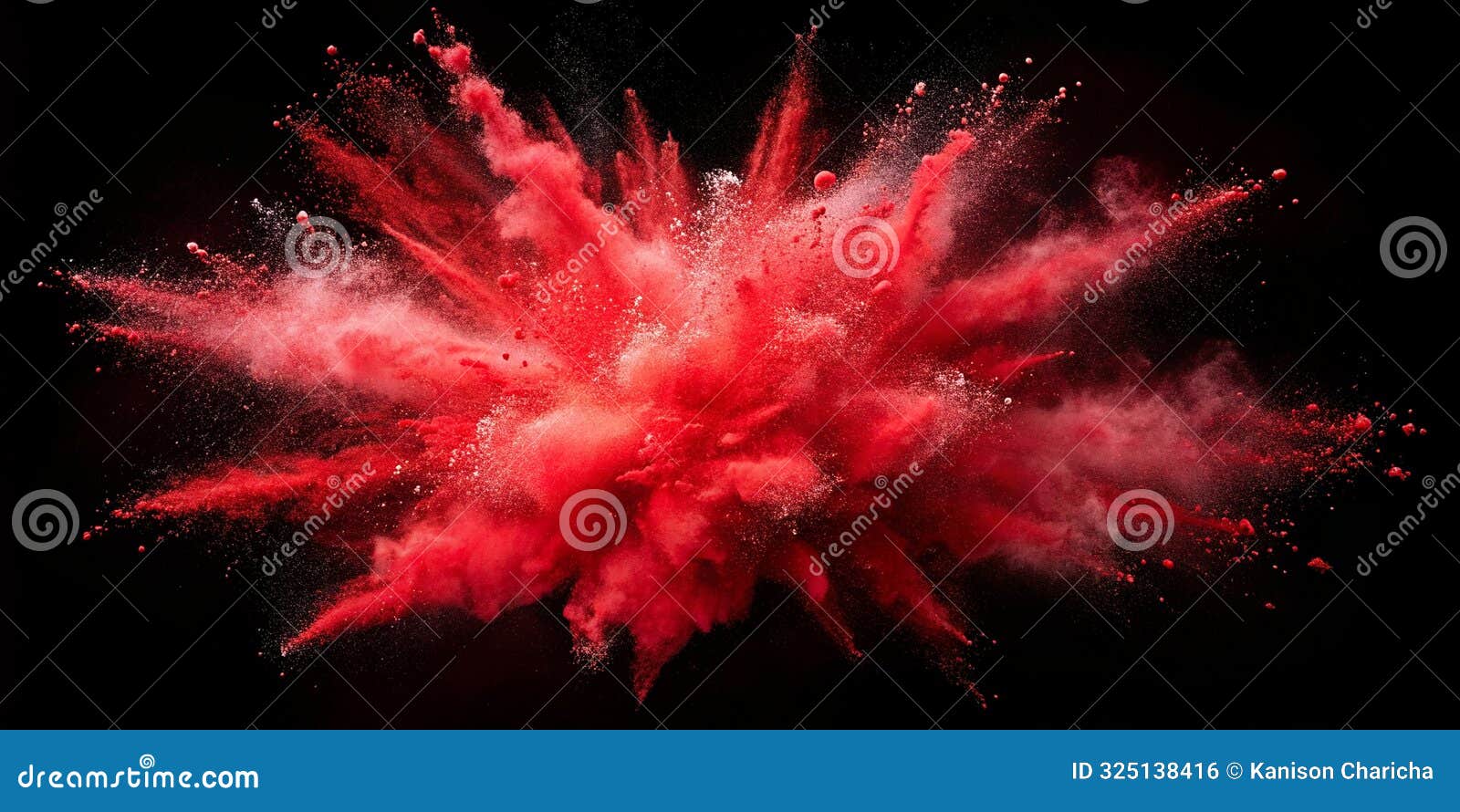 Red Chalk Powder Explosion Abstract Background AI-Generated Content ...