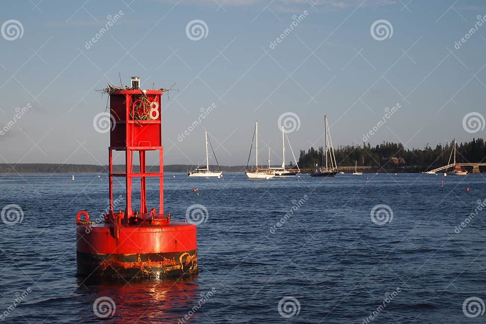 Red Channel Marker stock image. Image of marine, flower - 50357735