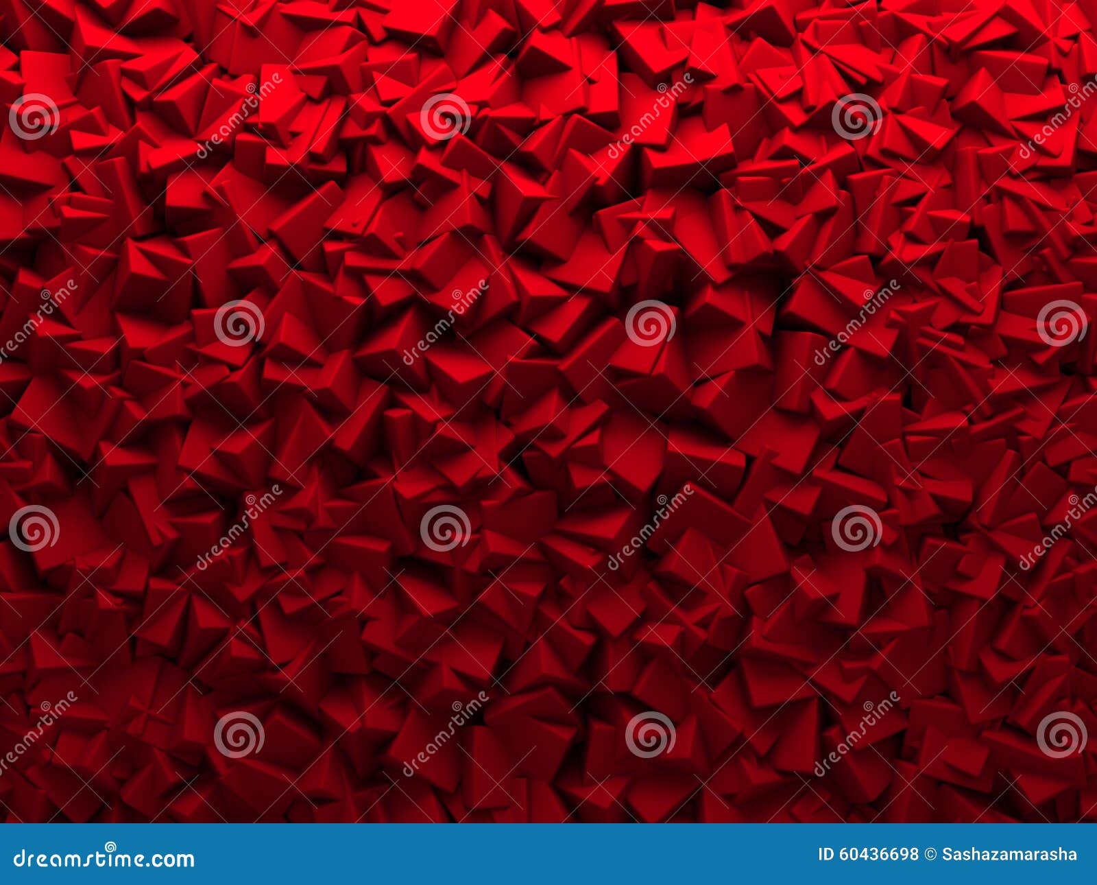 Red Chaotic Cubes Wall Background Stock Illustration - Illustration of ...