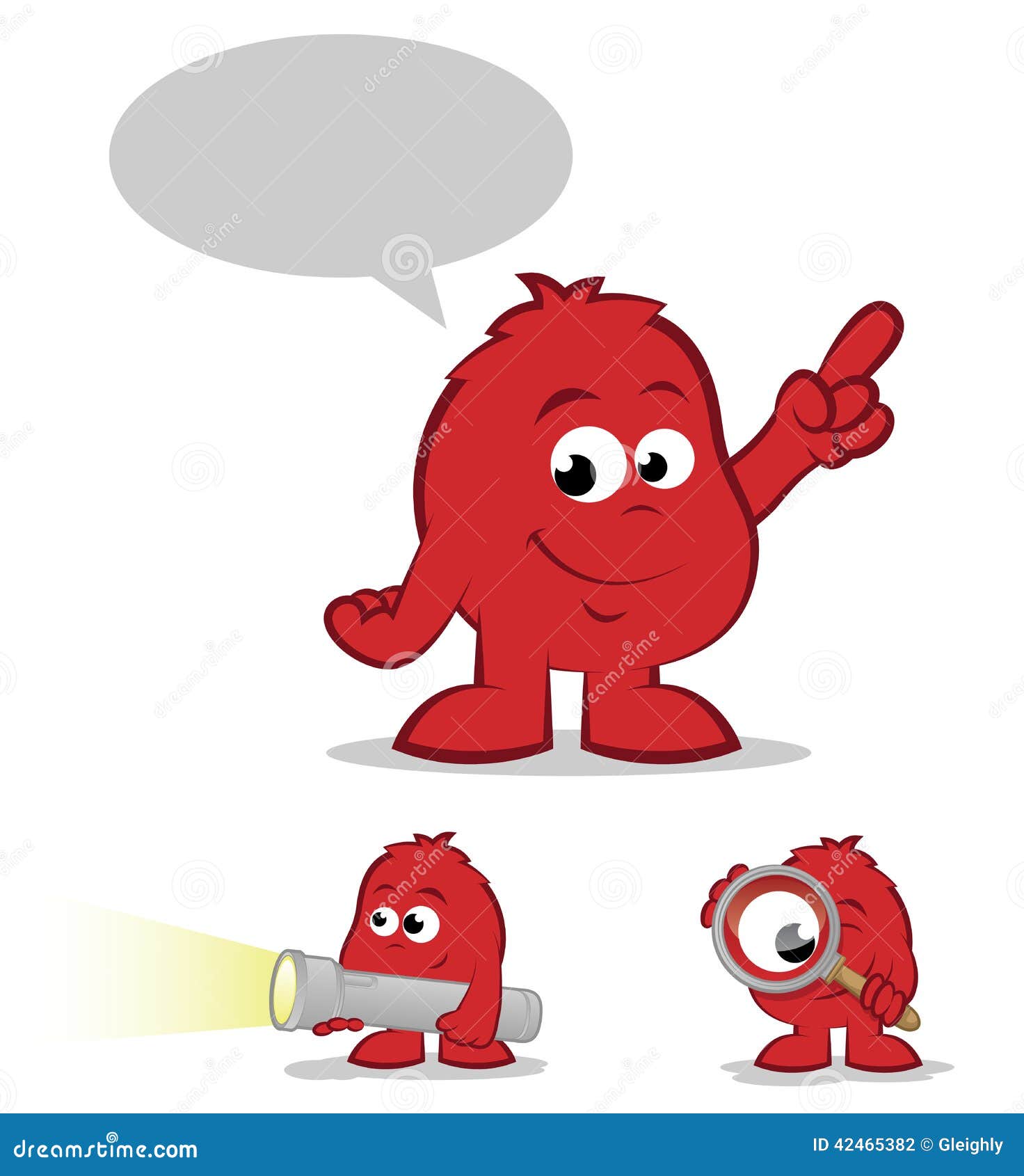 Red Character Set stock vector. Illustration of finding - 42465382