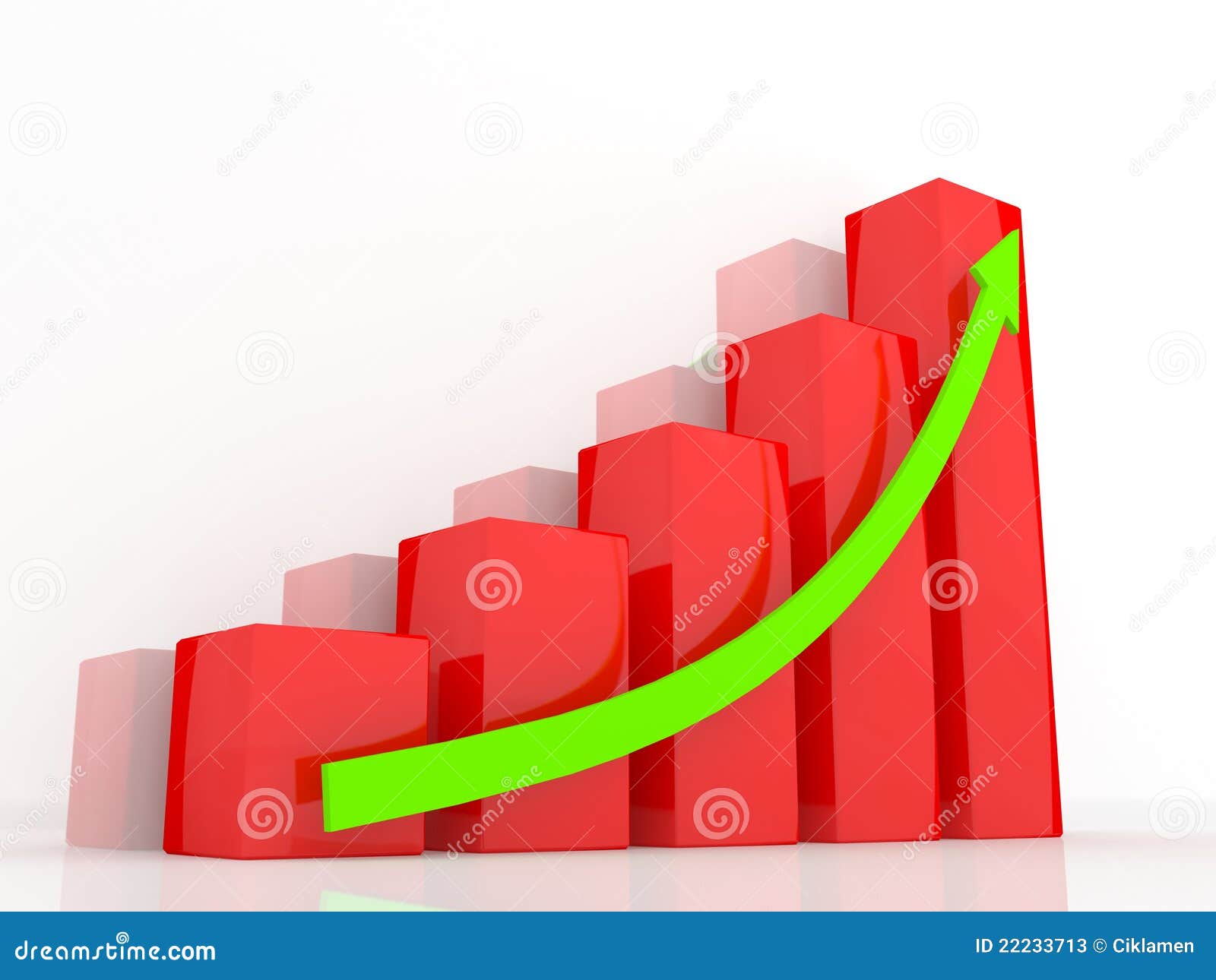 Red chart stock illustration. Illustration of revenue - 22233713