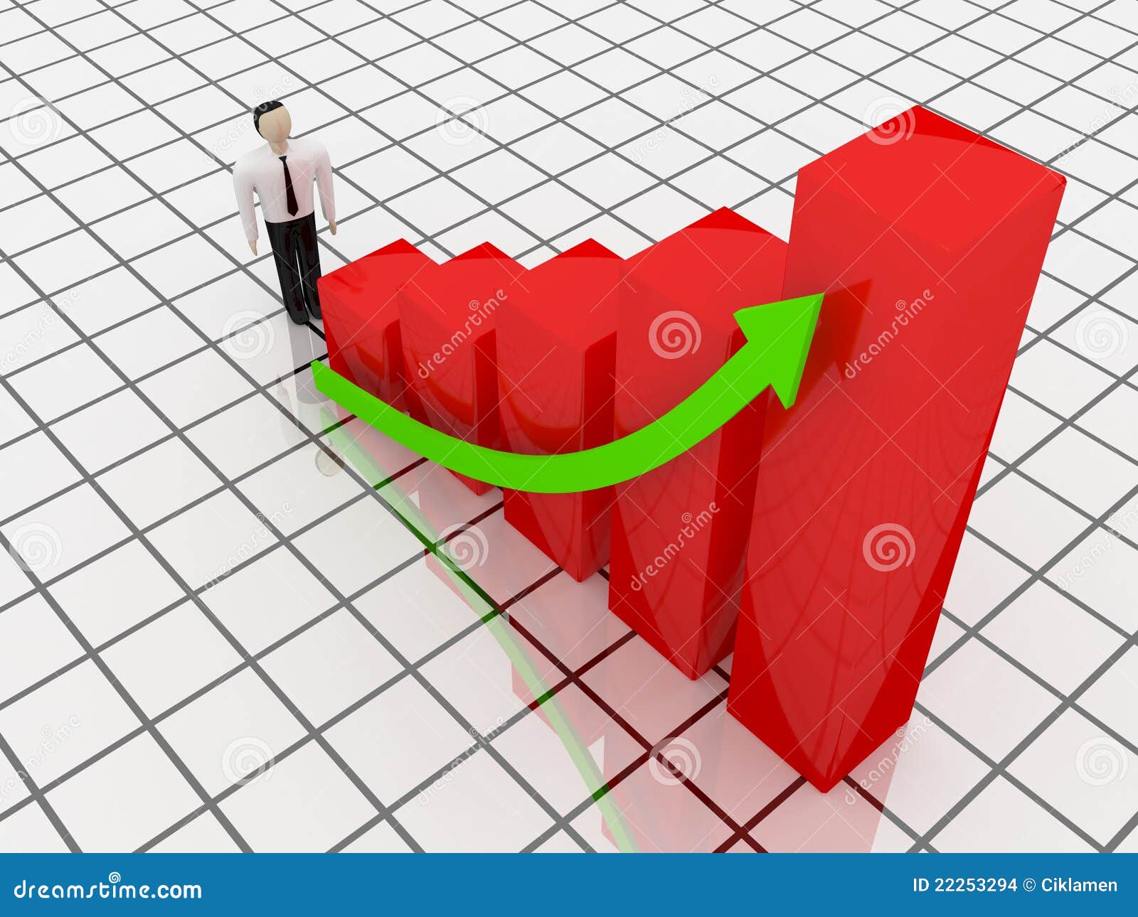 Red chart stock illustration. Illustration of inflation - 22253294