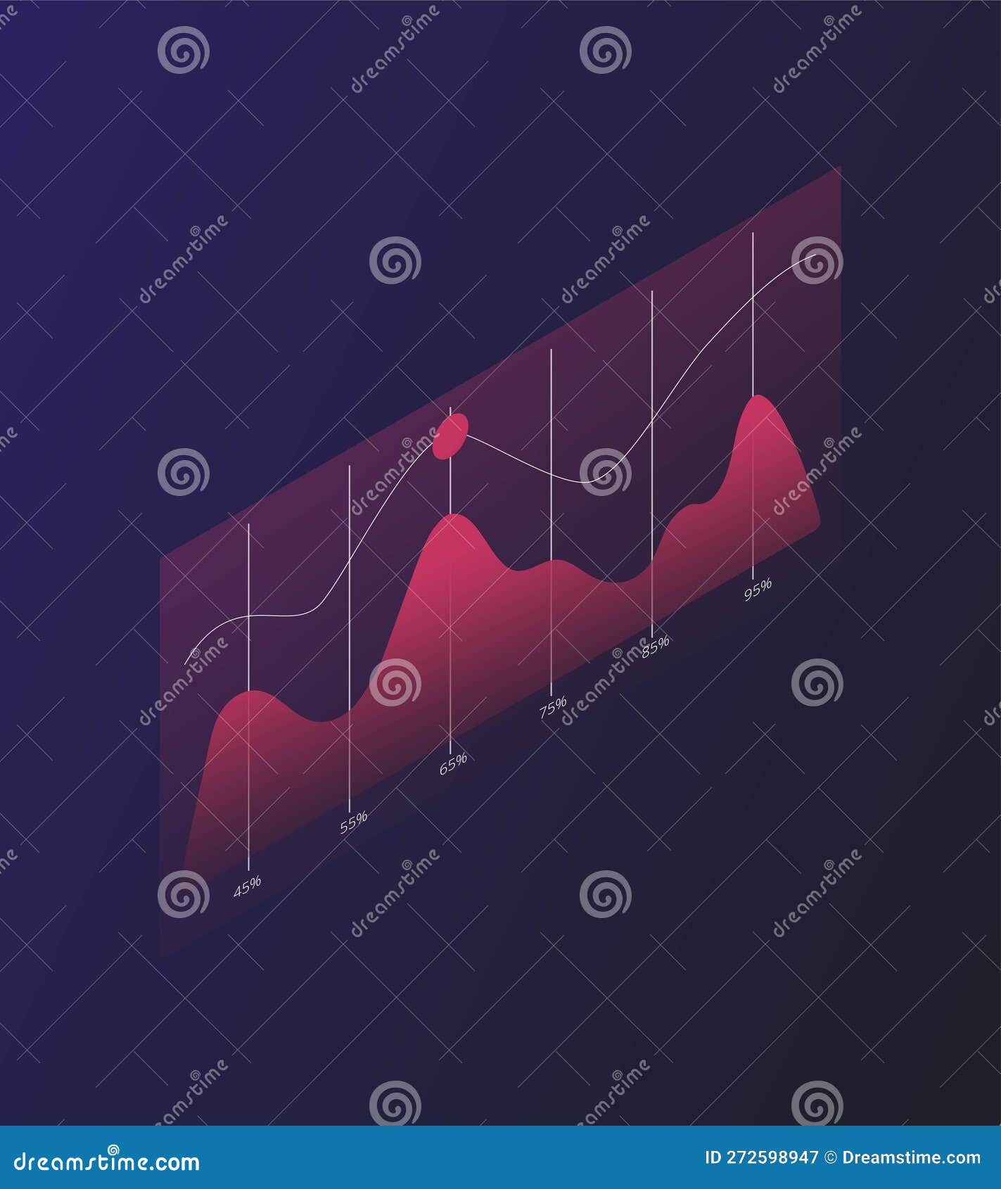 Red chart concept stock illustration. Illustration of data - 272598947