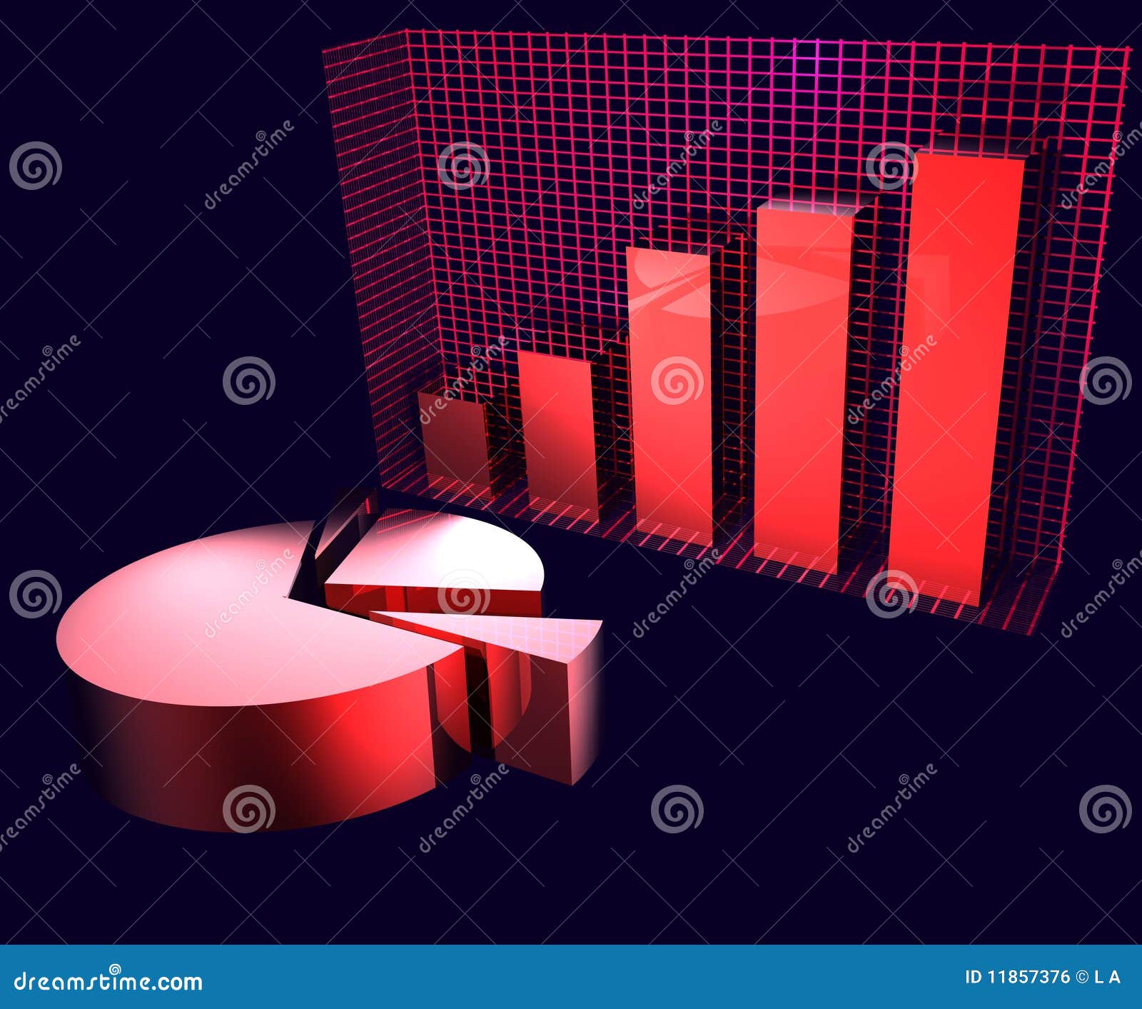 Red Charts over Blue stock illustration. Illustration of composition ...