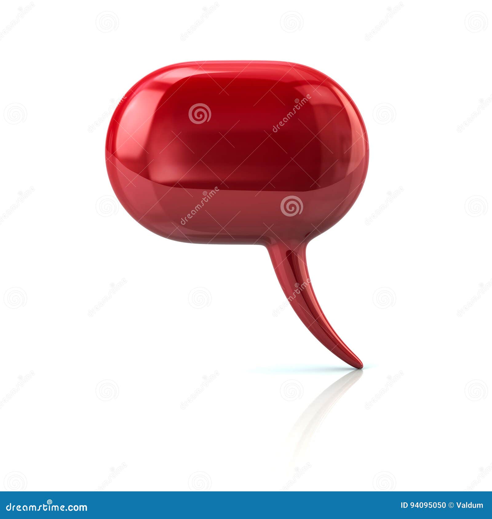Red chat bubble icon stock illustration. Illustration of announcement ...