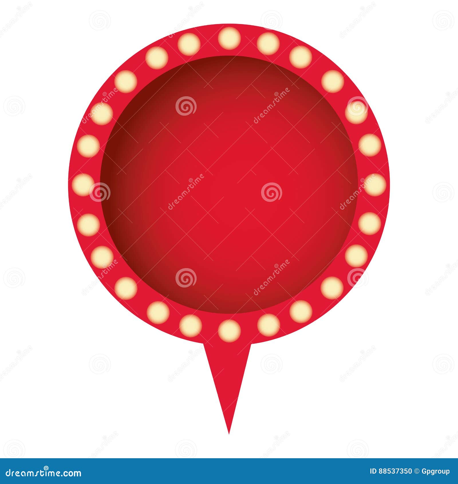 Red Chat Circle Bubble Icon Stock Illustration - Illustration of ...