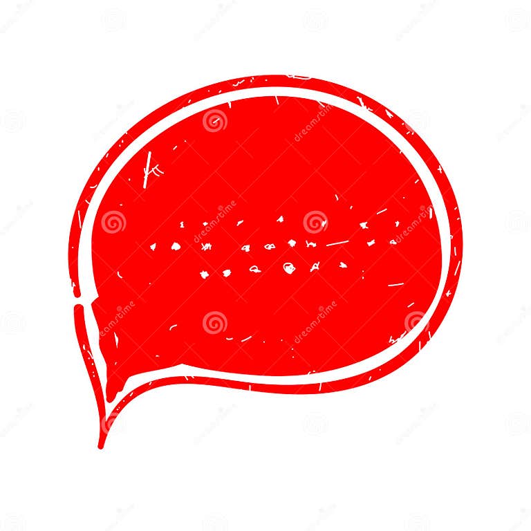 Red Chat Icon Vector Illustration Dialog Text on White Background Stock ...