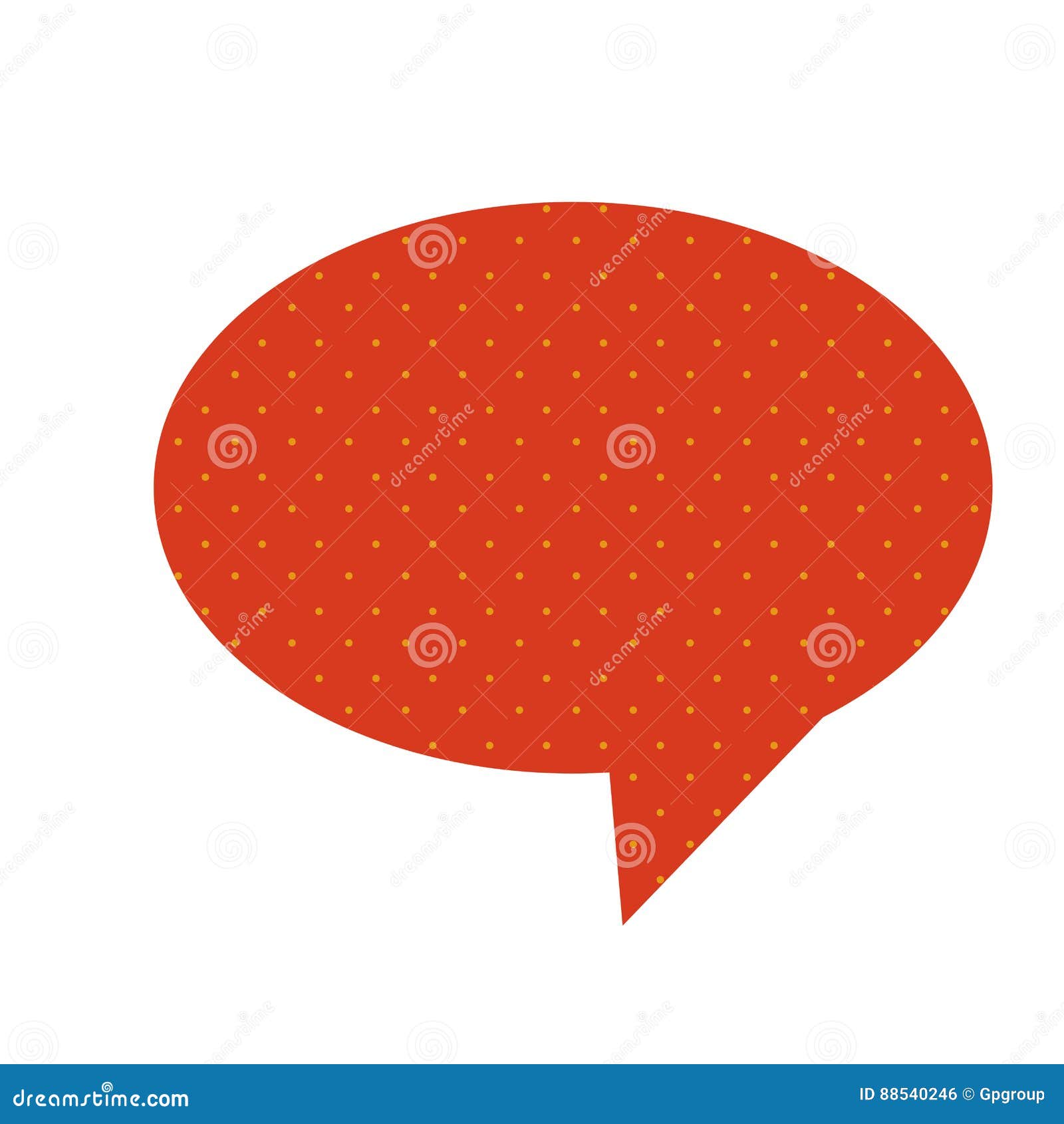 Red chat oval bubble icon stock illustration. Illustration of idea ...