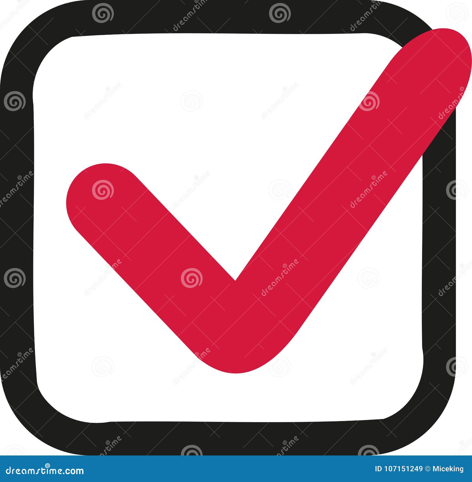 Red check in black box stock illustration. Illustration of black ...