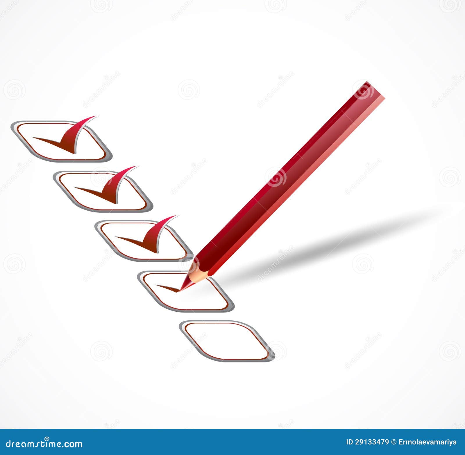 Red check list. Vector stock vector. Illustration of correct - 29133479