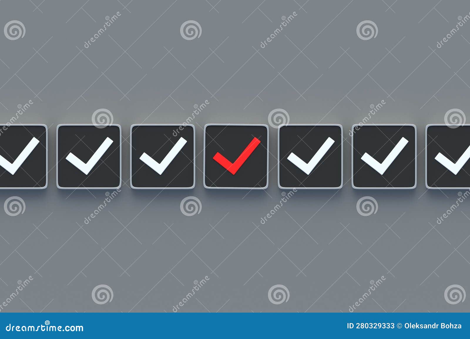 Red Check Mark on Button. Incorrect Choice Concept. Wrong Decision ...