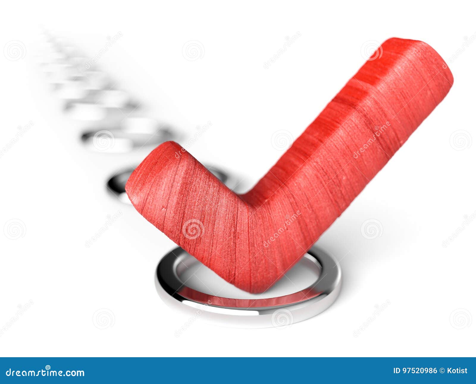 Red Check Mark in Check Circle Stock Illustration - Illustration of ...