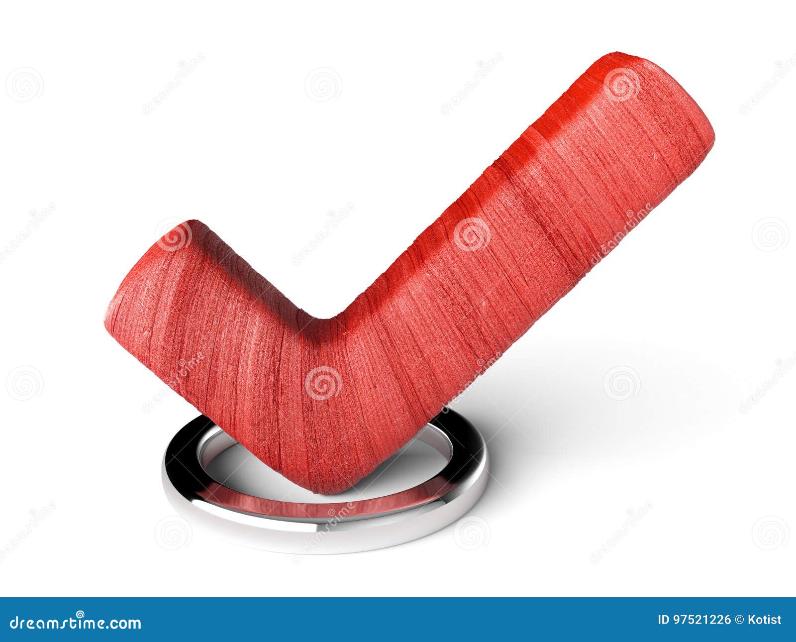 Red Check Mark in Check Circle Stock Illustration - Illustration of ...