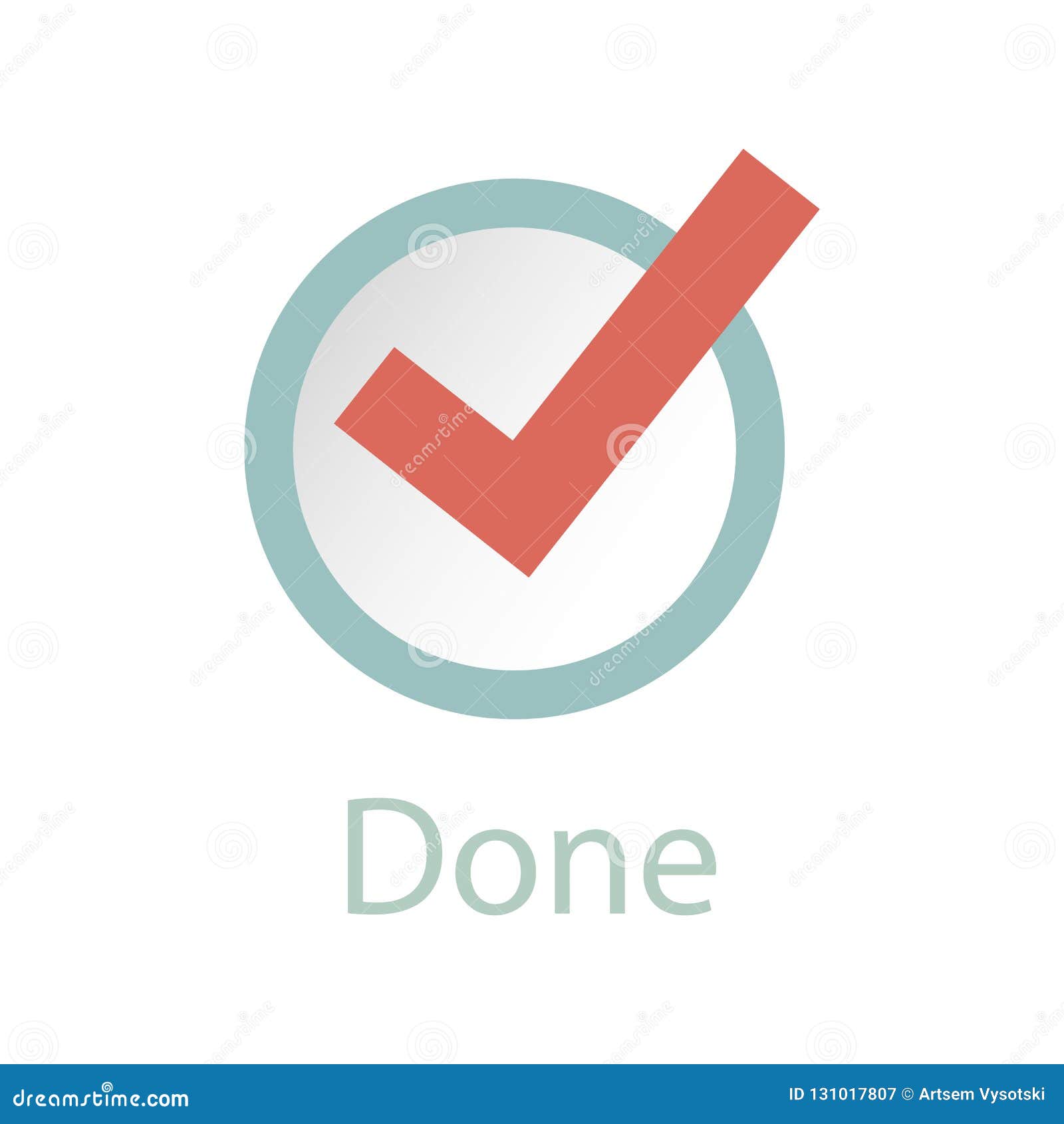 Red Check Mark Icon in a Circle. Tick Symbol in Red Color Stock Vector ...