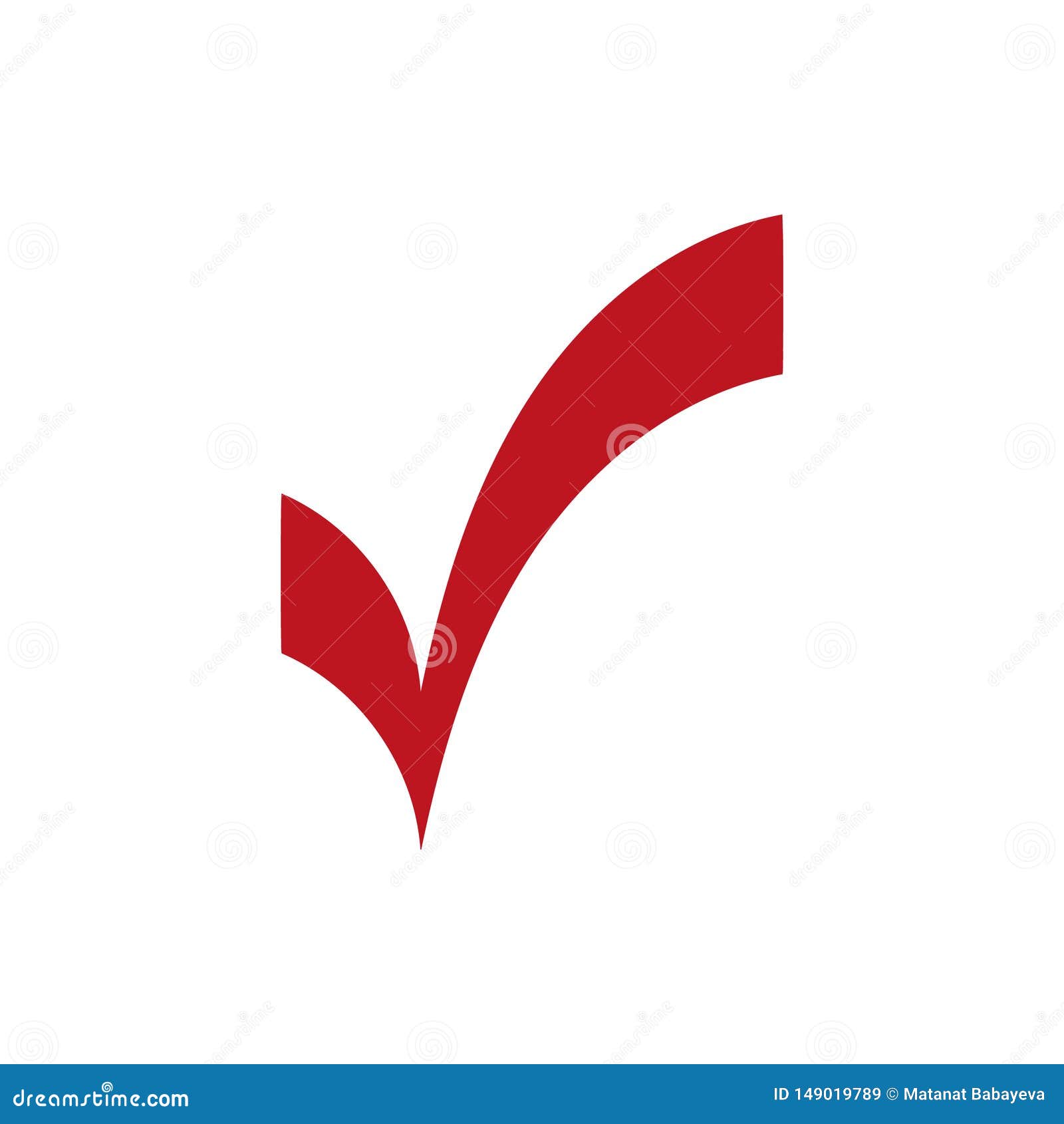 Red Check Mark Icon. Tick Symbol, Tick Icon Vector Illustration Stock ...