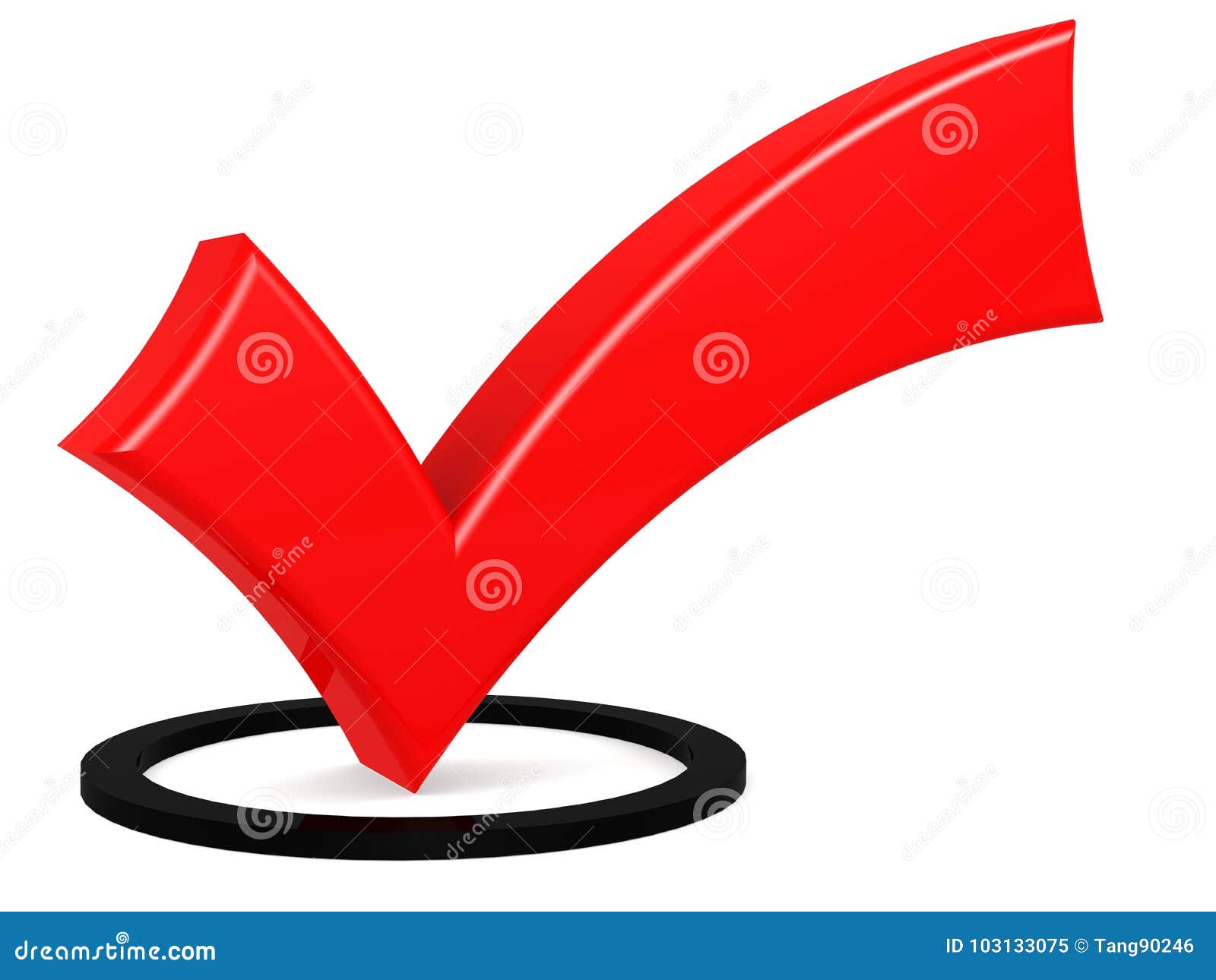 Red check mark sign stock illustration. Illustration of concept - 103133075